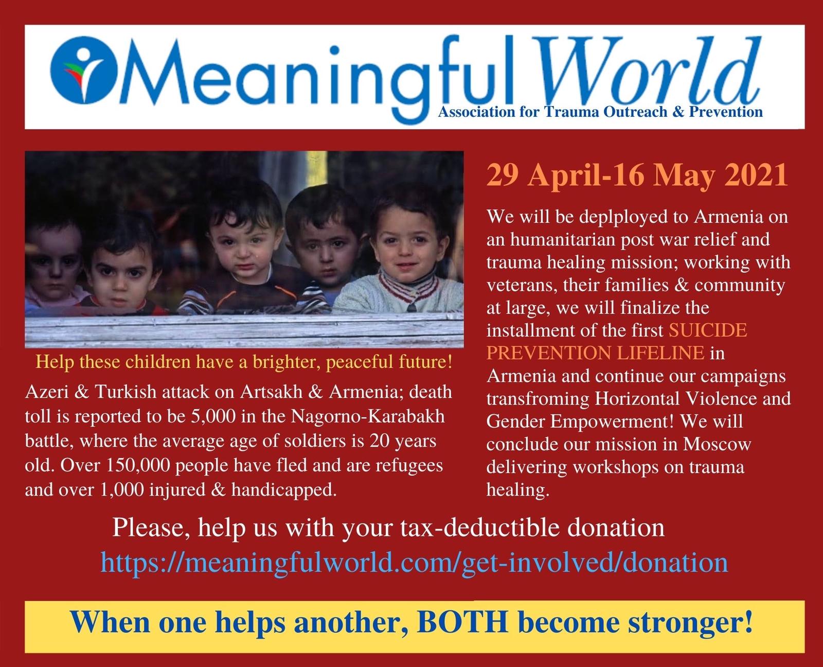 Humanitarian post war recovery mission to Artsakh and Armenia | Global ...