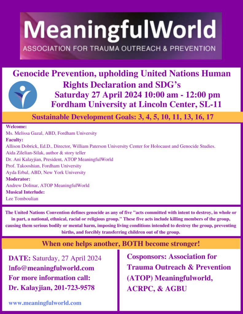 2024 27 April, Genocide Prevention, Upholding United Nations ...